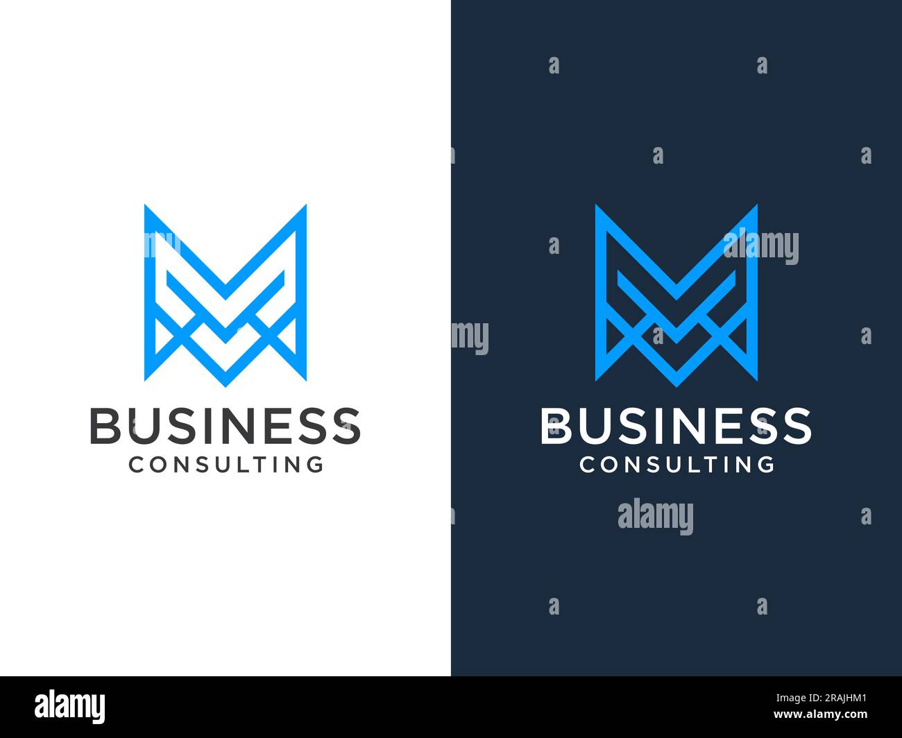 Letter M line logo design. Linear creative minimal monogram symbol ...