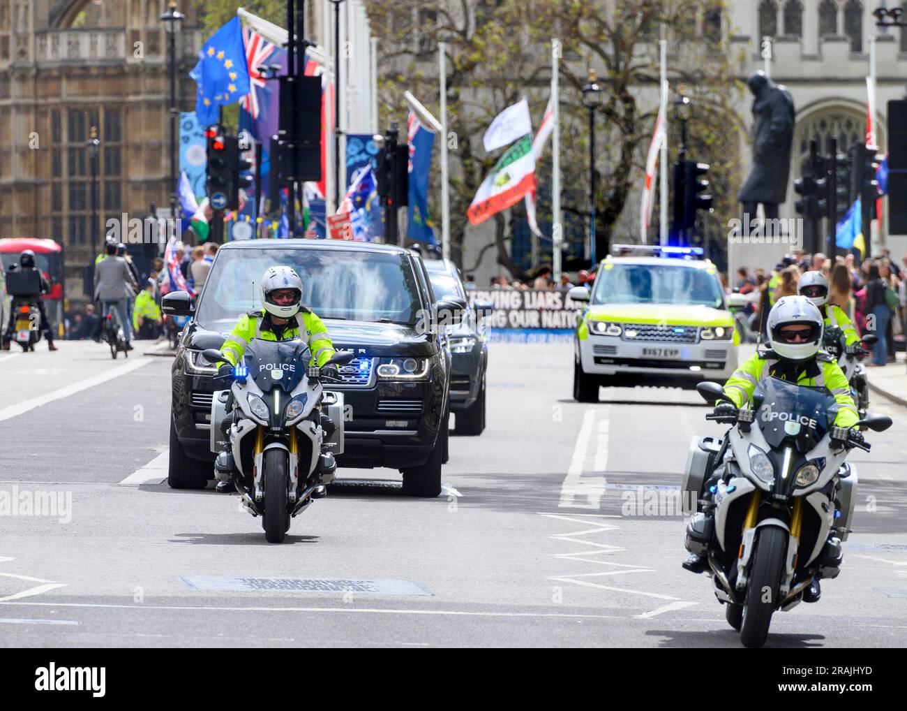 Police motorcycle outriders hi-res stock photography and images - Alamy