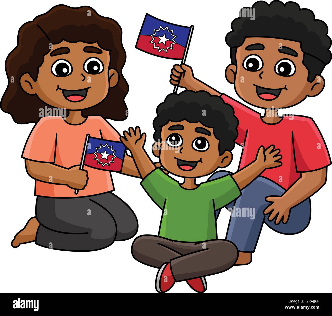 Family Celebrating Juneteenth Cartoon Clipart Stock Vector Image & Art ...