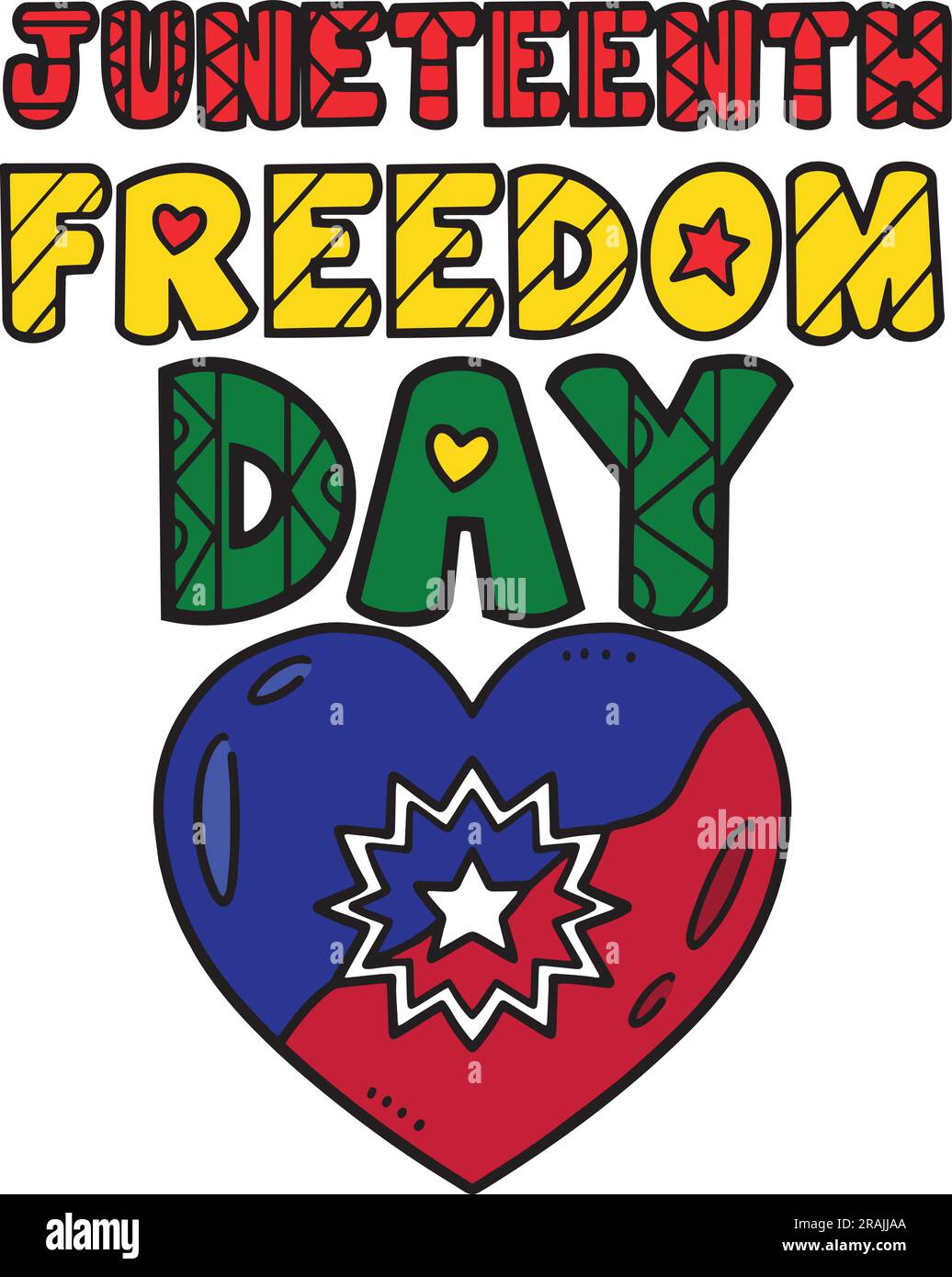 Juneteenth Freedom Day Cartoon Colored Clipart Stock Vector Image & Art ...