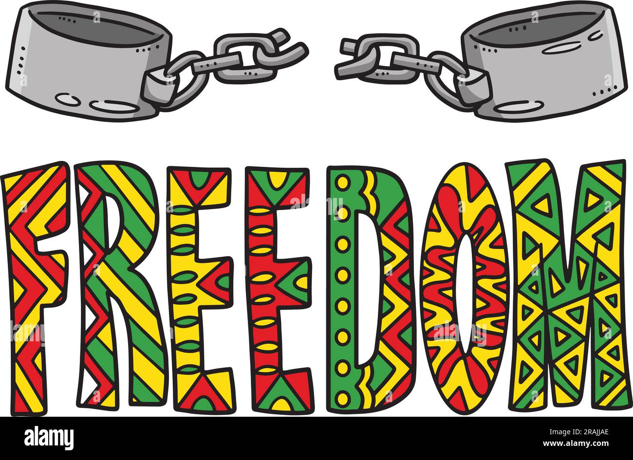 Freedom Broken Shakels Cartoon Colored Clipart Stock Vector Image & Art ...