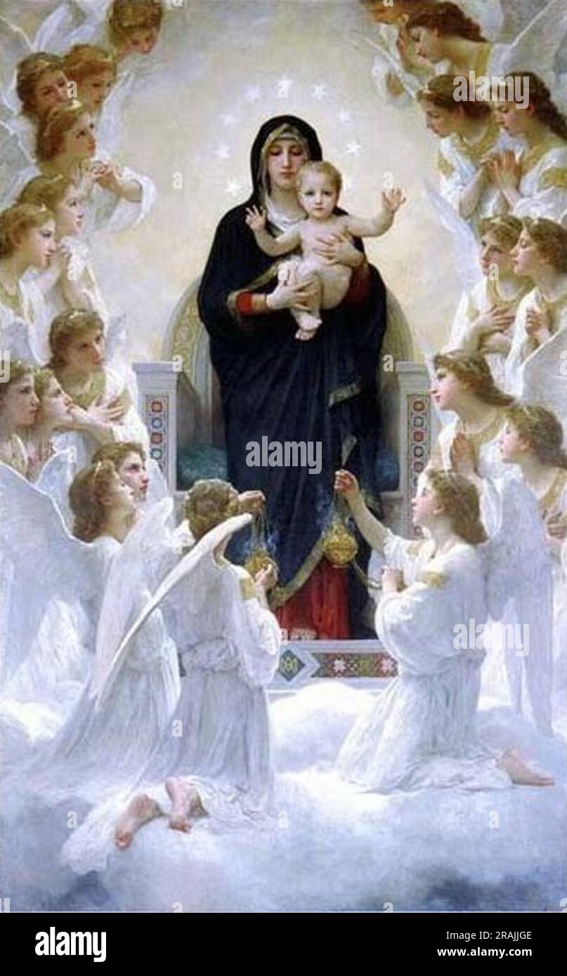 Regina Angelorum 1900 by William-Adolphe Bouguereau Stock Photo - Alamy