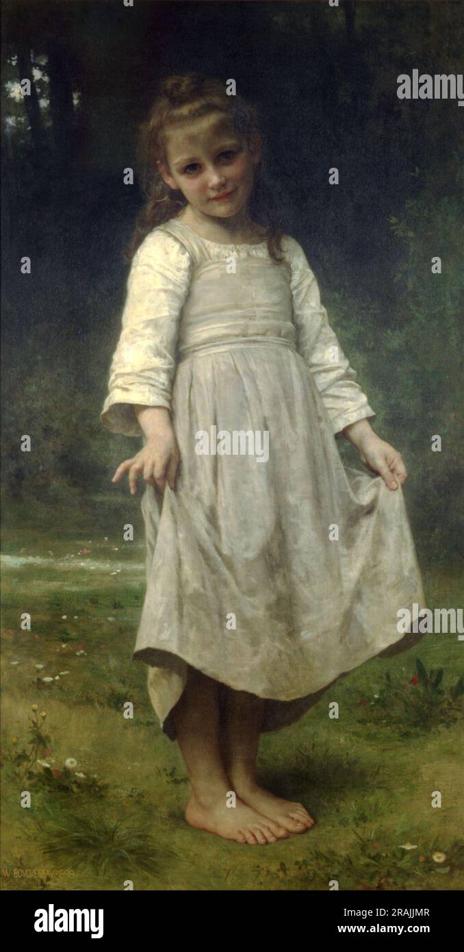 The Curtsey 1898 by William-Adolphe Bouguereau Stock Photo - Alamy
