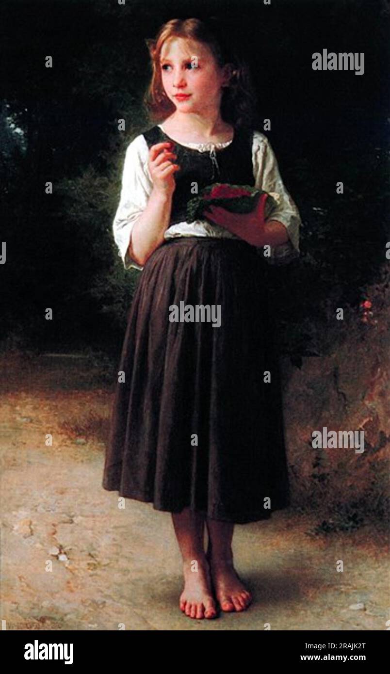 Raspberry Girl 1890 by William-Adolphe Bouguereau Stock Photo - Alamy