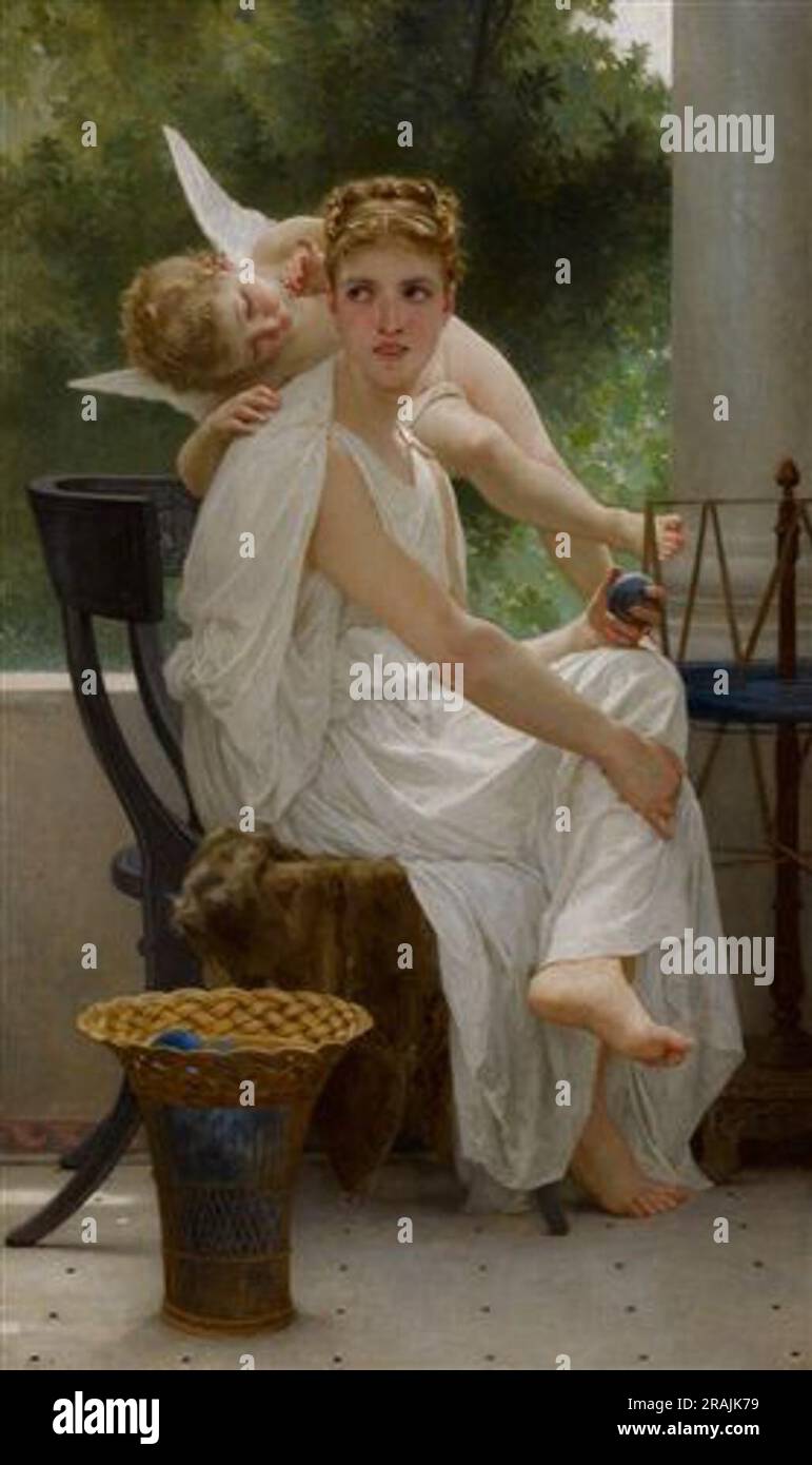 Work Interrupted 1891 by William-Adolphe Bouguereau Stock Photo - Alamy