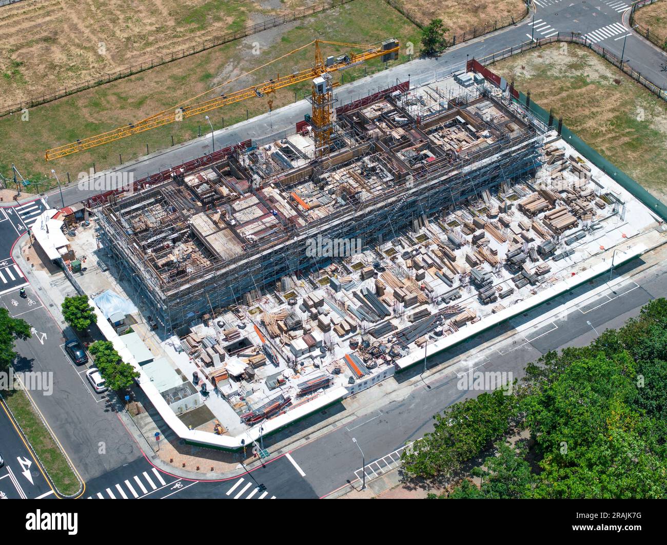 Apartment building construction site aerial hi-res stock photography and images - Alamy