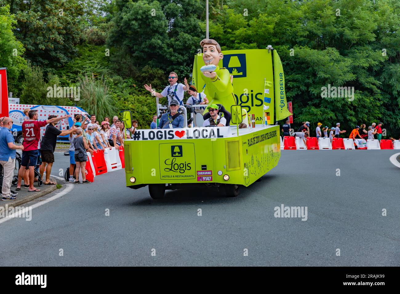 Bayonne, France: 03 July 2023: Caravan car of Tour de France in the 3 ...