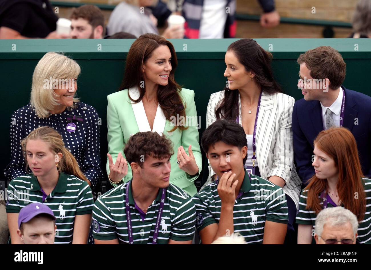 The Princess of Wales, alongside Deborah Jevans (left) and Laura Robson ...