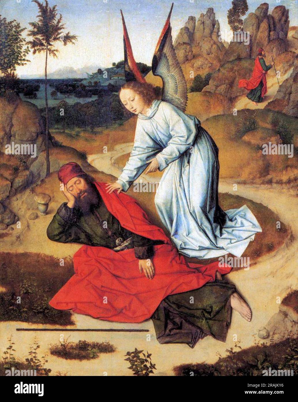 Prophet Elijah in the Desert - from the Winged altar in St. Peter in ...