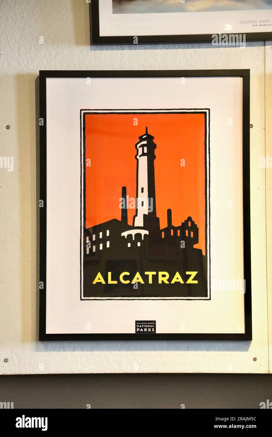 Alcatraz island poster hi-res stock photography and images - Alamy