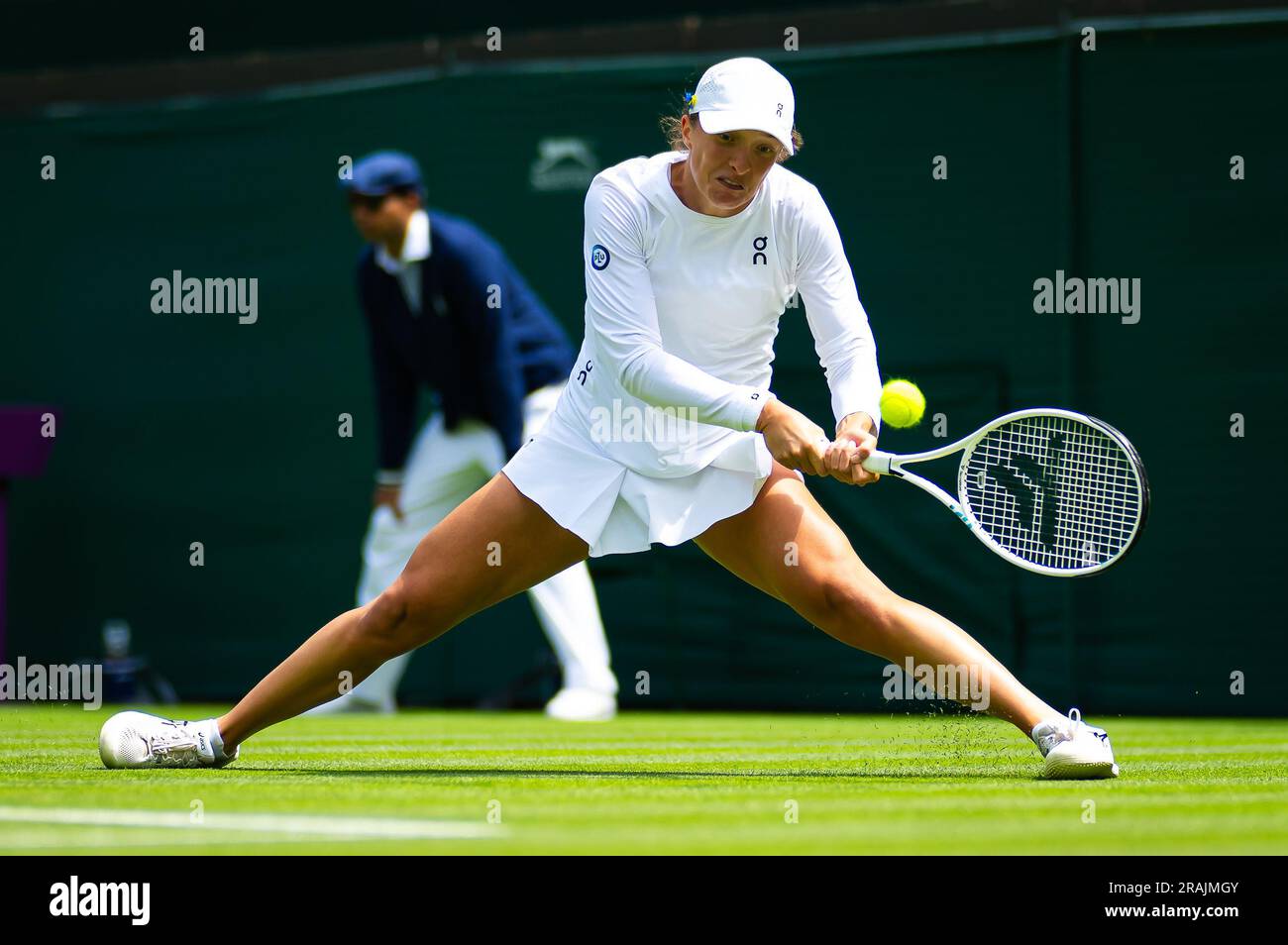 Iga Swiatek of Poland during the 2023 Wimbledon Championships on July 3 ...