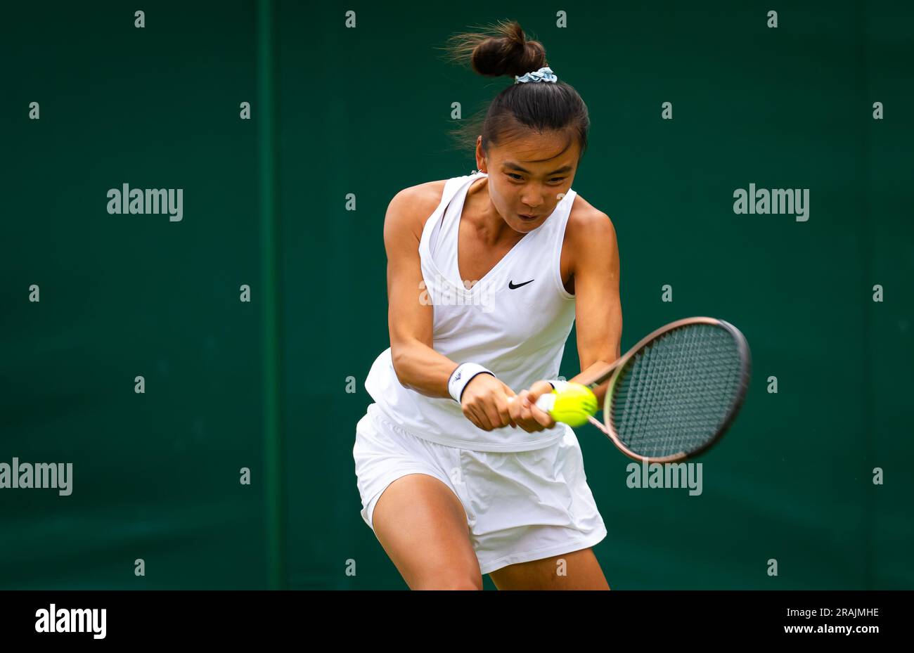 Yue Yuan of China during the 2023 Wimbledon Championships on July 3, 2023 at All England Lawn ...