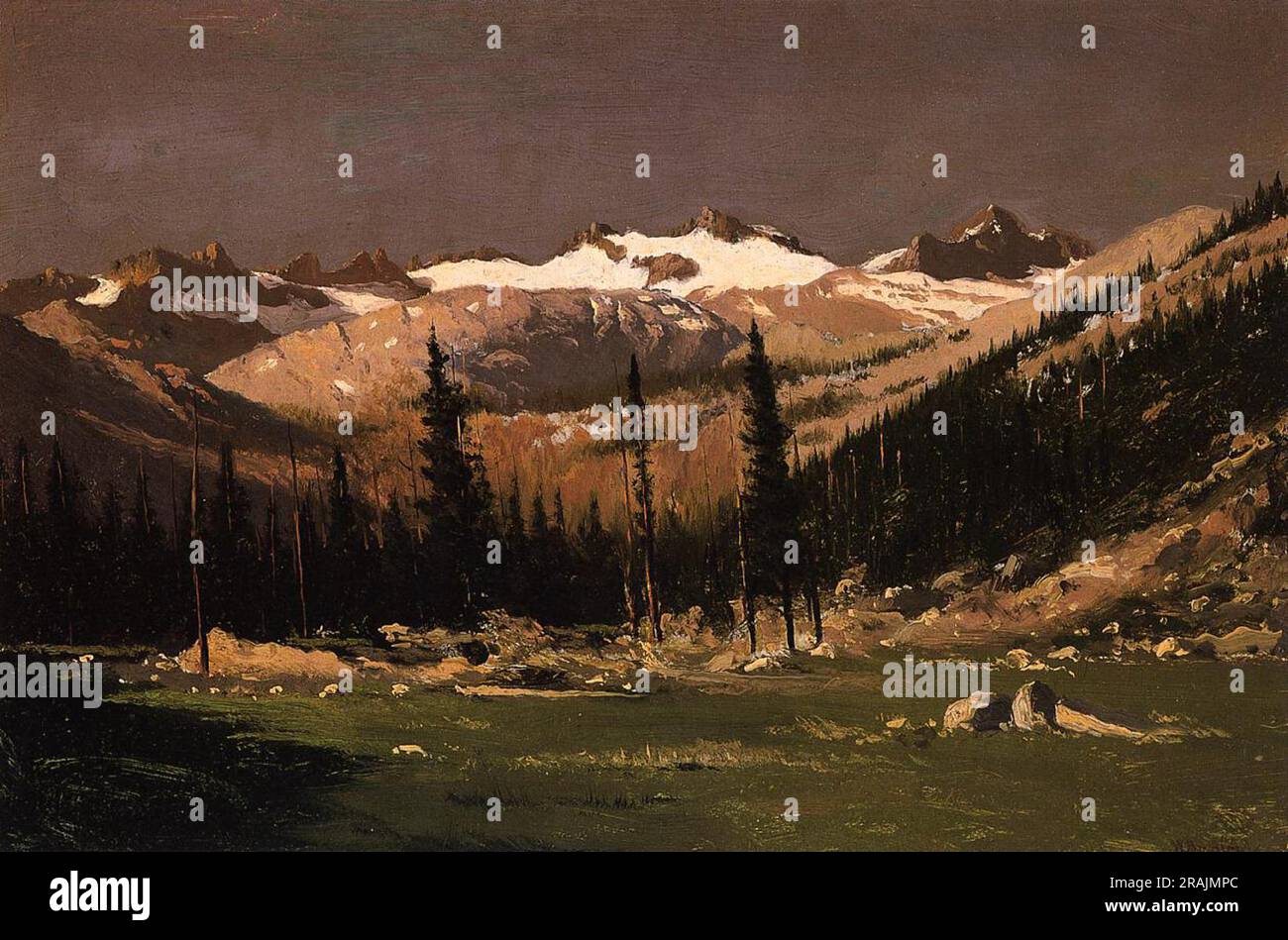 Mount Lyell above Yosemite 1878 by William Bradford Stock Photo - Alamy