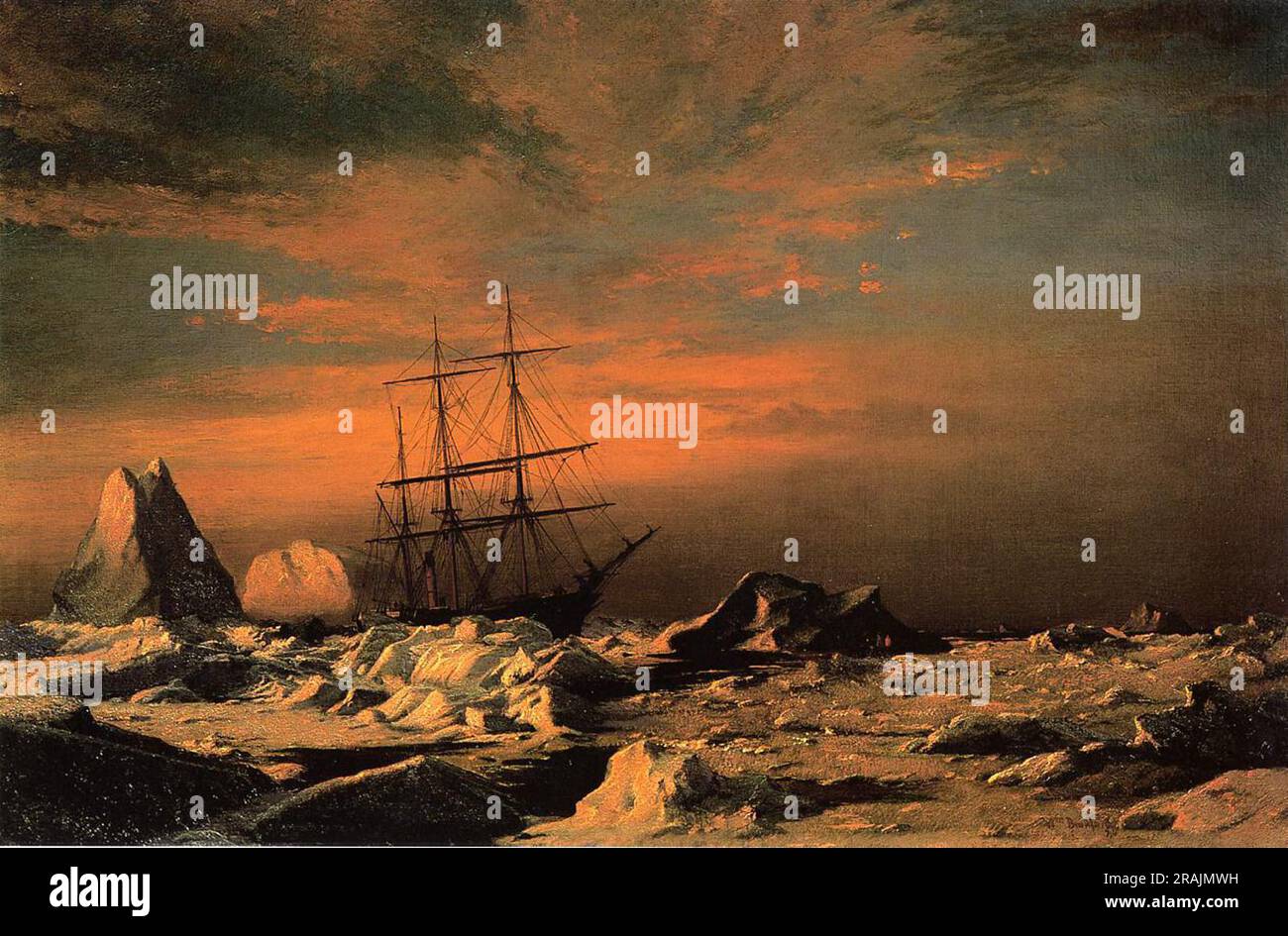 The 'Panther' among the Icebergs in Melville Bay 1874 by William ...