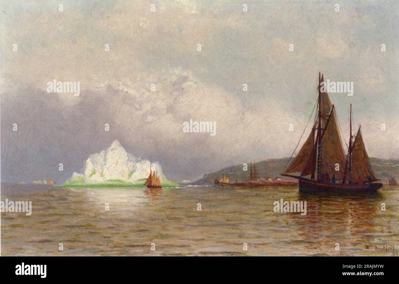 Labrador Fishing Settlement by William Bradford Stock Photo - Alamy