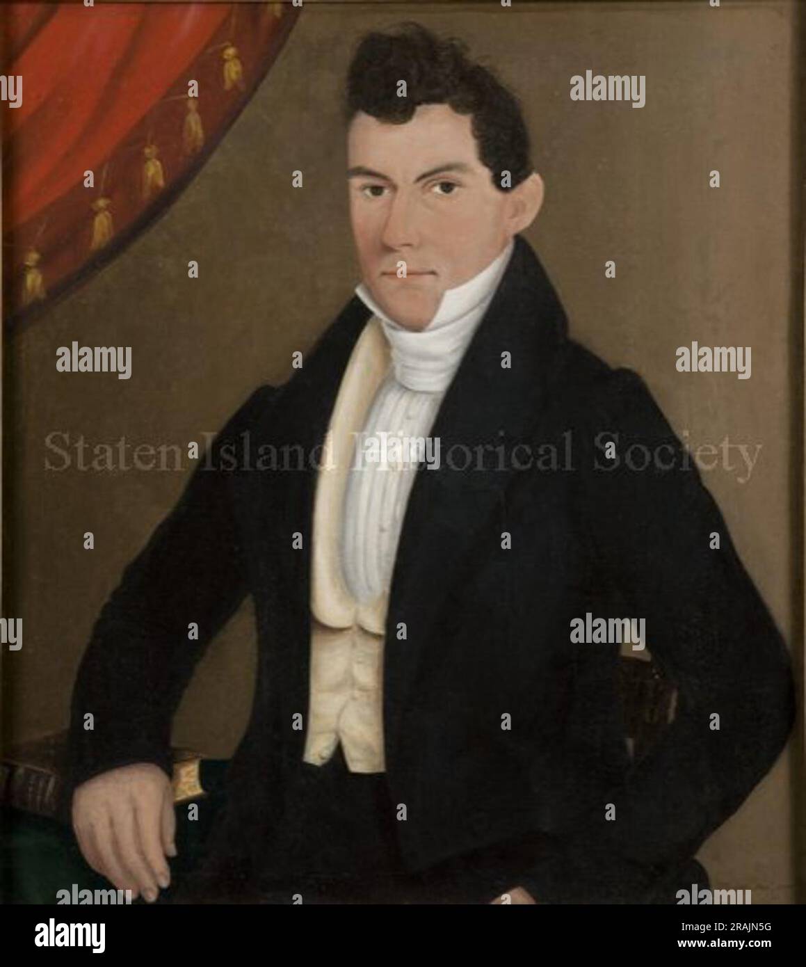 Portrait of Captain John Cole 1833 by John Bradley Stock Photo - Alamy