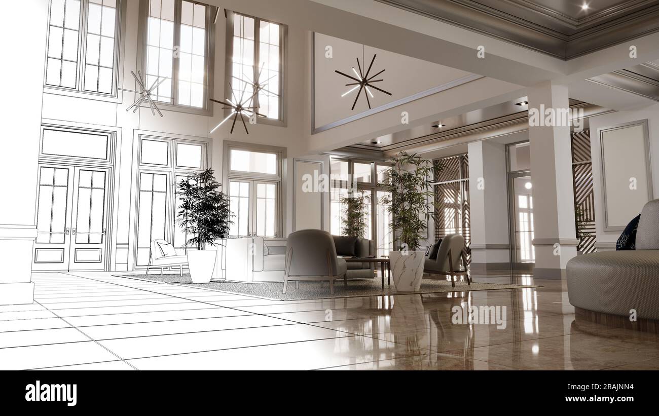 3d cg rendering lobby hi-res stock photography and images - Alamy