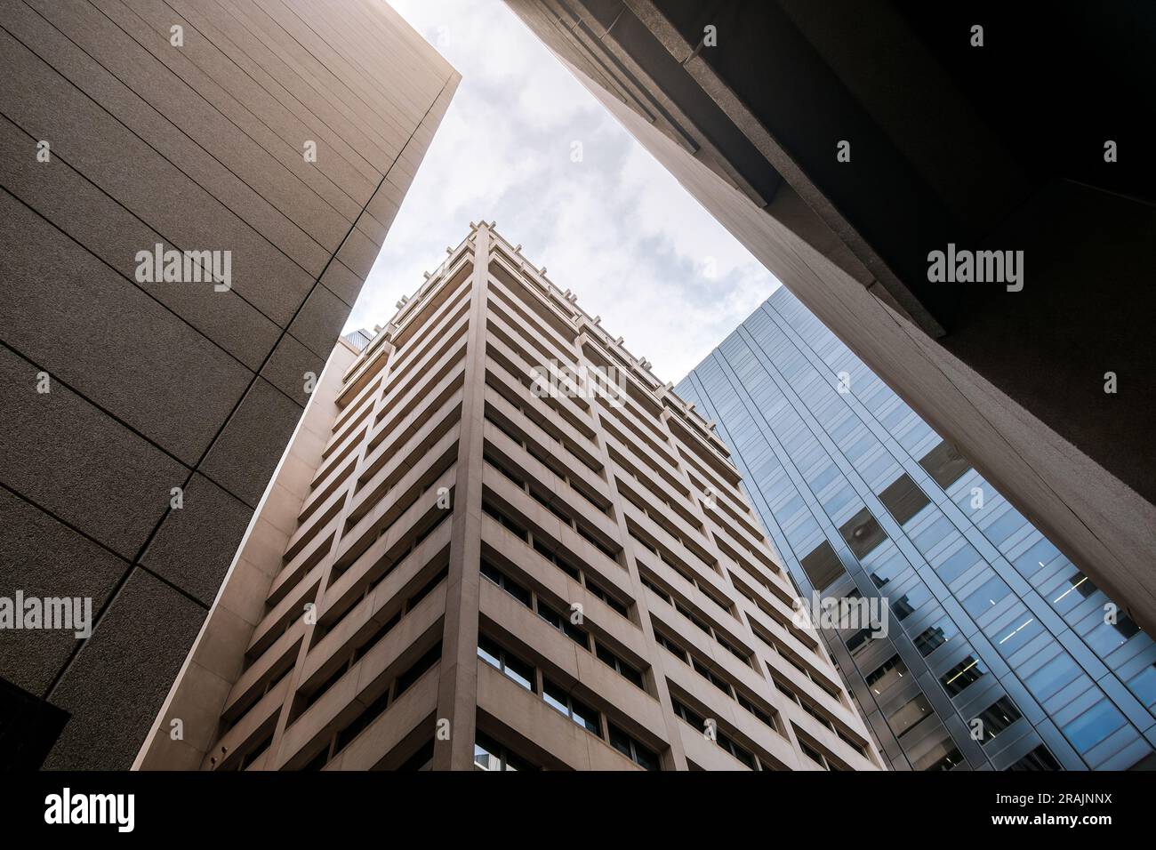 Office buildings in Adelaide city on a day while looking up Stock Photo ...