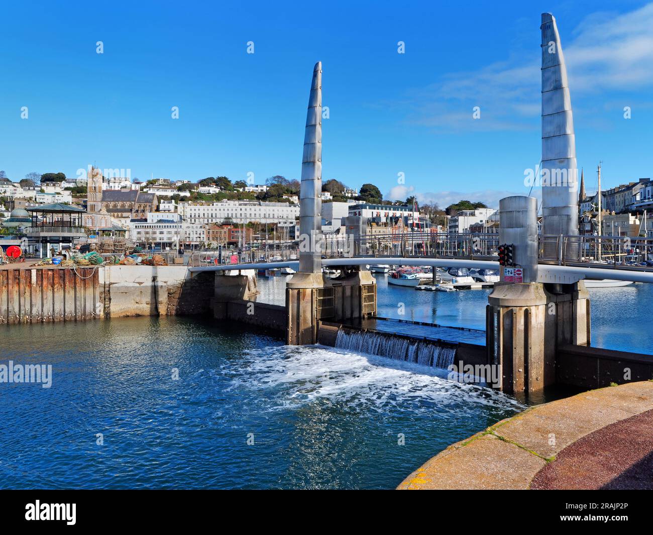 UK, Devon, Torquay Harbour Bridge Stock Photo - Alamy