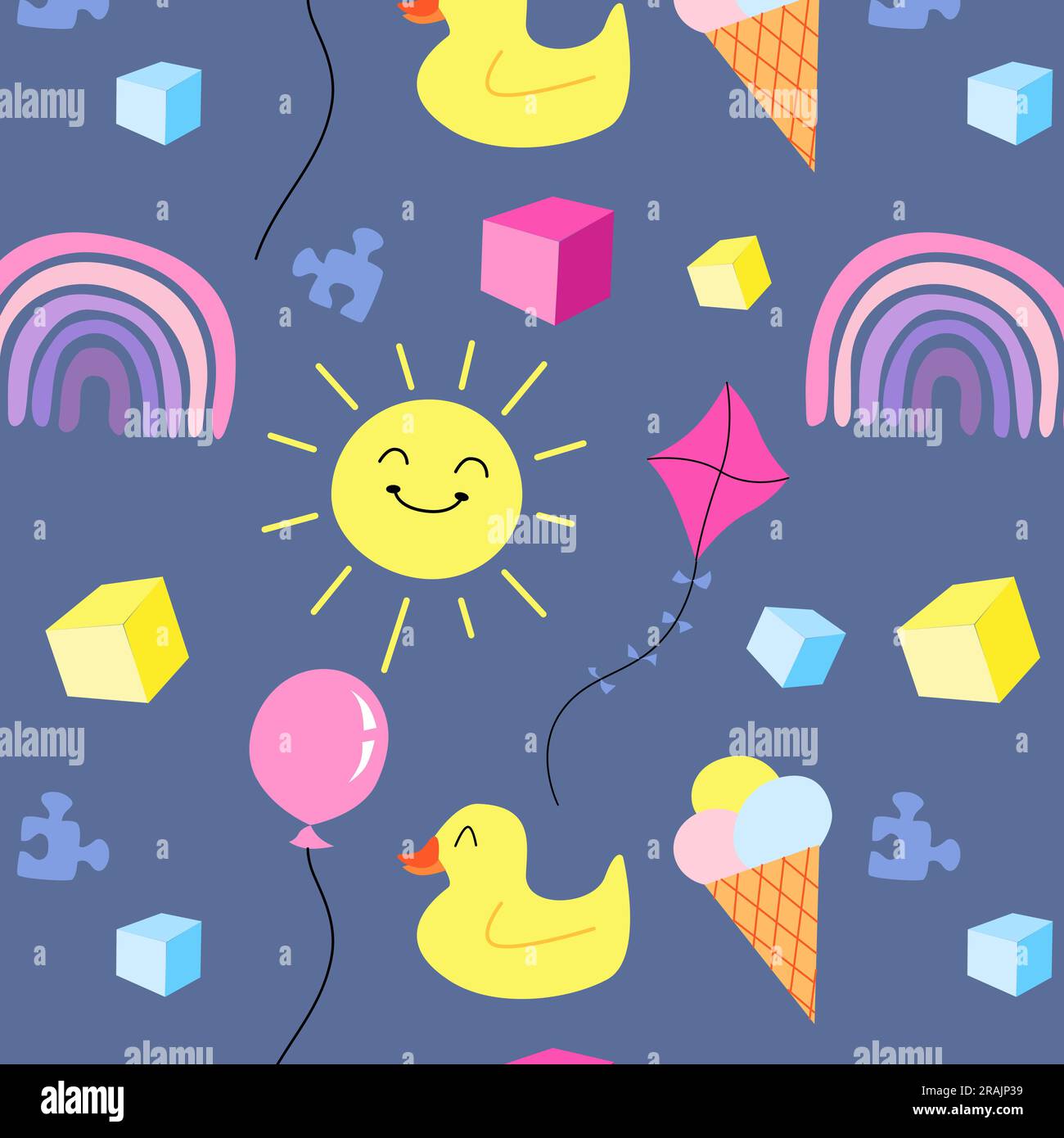Happy childrens day pattern. Vector illustration cartoon style Stock ...