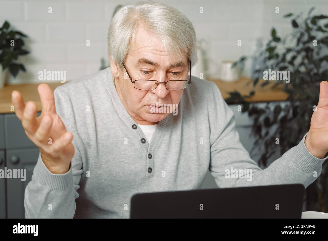 Thoughtful male professional workplace works hi-res stock photography ...