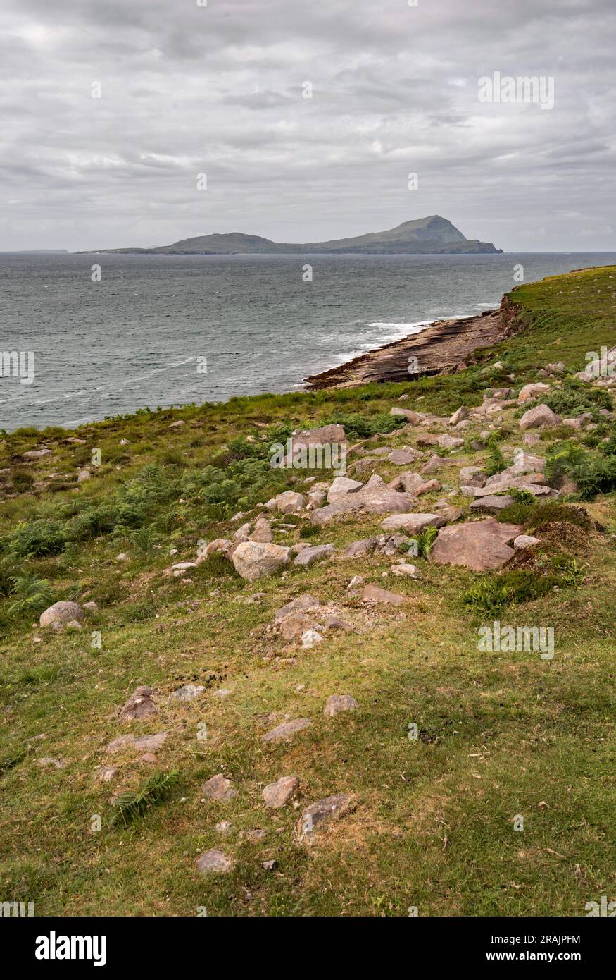 Coastal scenery on Achill Island, an island in County Mayo, Ireland ...