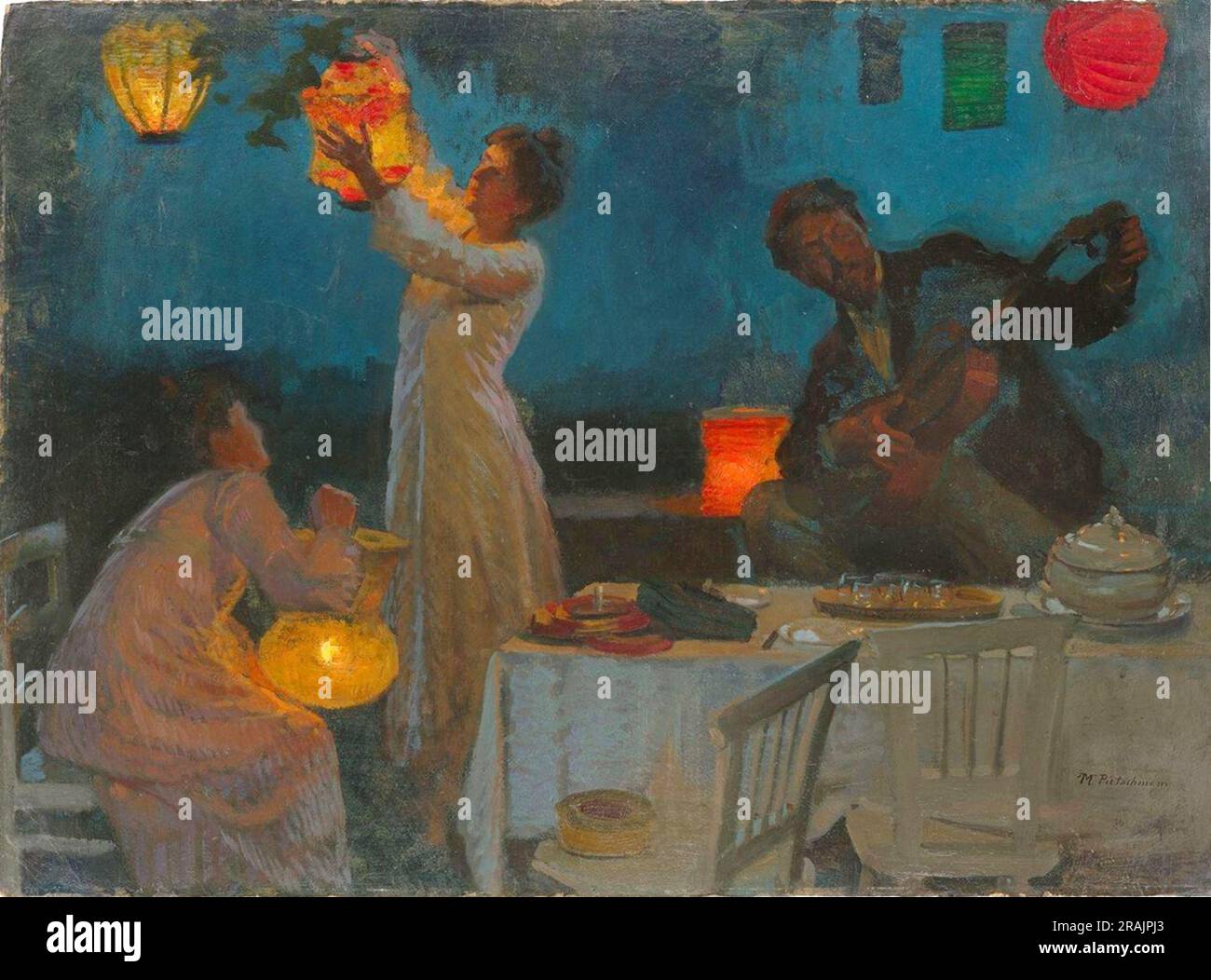 Ernst Max Pietschmann - Lampionfest - Lanterns - c1900 Stock Photo - Alamy