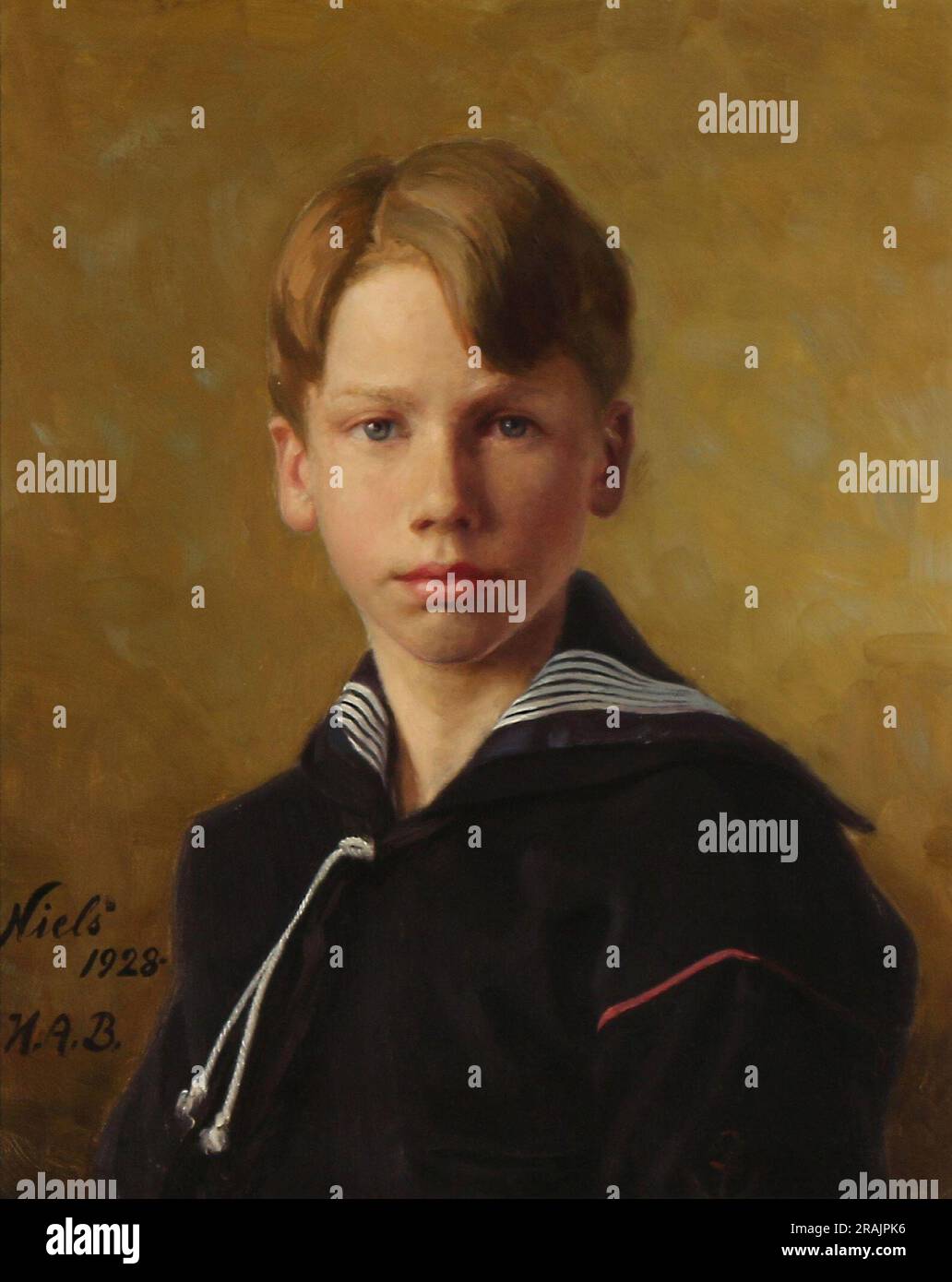 Portrait of the Artist's Nephew Nils by Hans Andersen Brendekilde Stock ...