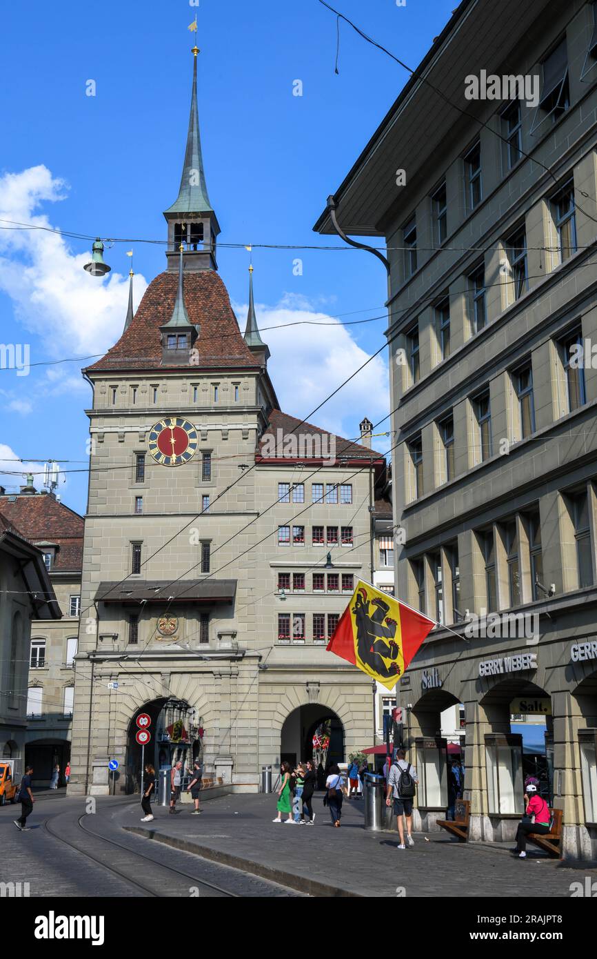 Bern, Switzerland - 10 June 2023: the famous clocktower of Bern on ...