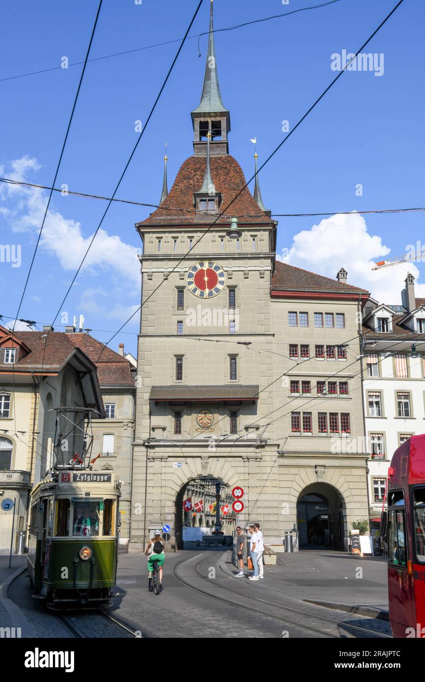 Bern, Switzerland - 10 June 2023: the famous clocktower of Bern on ...