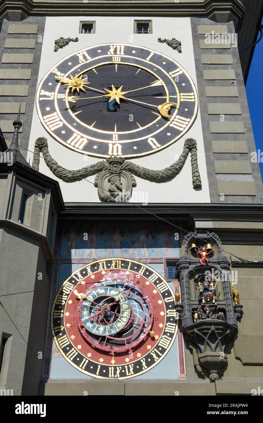 Bern, Switzerland - 10 June 2023: the famous clocktower of Bern on ...
