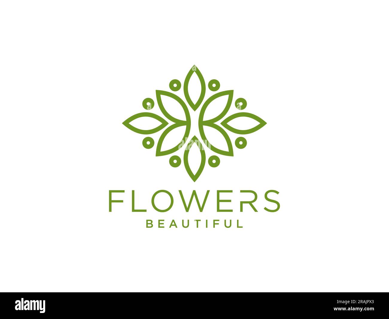 Abstract elegant tree leaf flower logo icon vector design. Universal ...