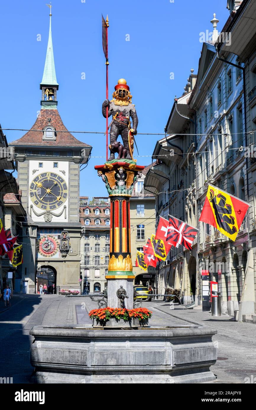 Bern, Switzerland - 10 June 2023: the famous clocktower of Bern on ...