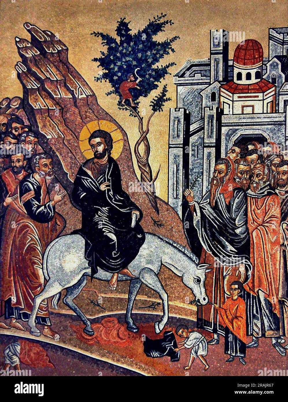 Greek Orthodox Basilica of Saint George, Madaba, Jordan Stock Photo - Alamy