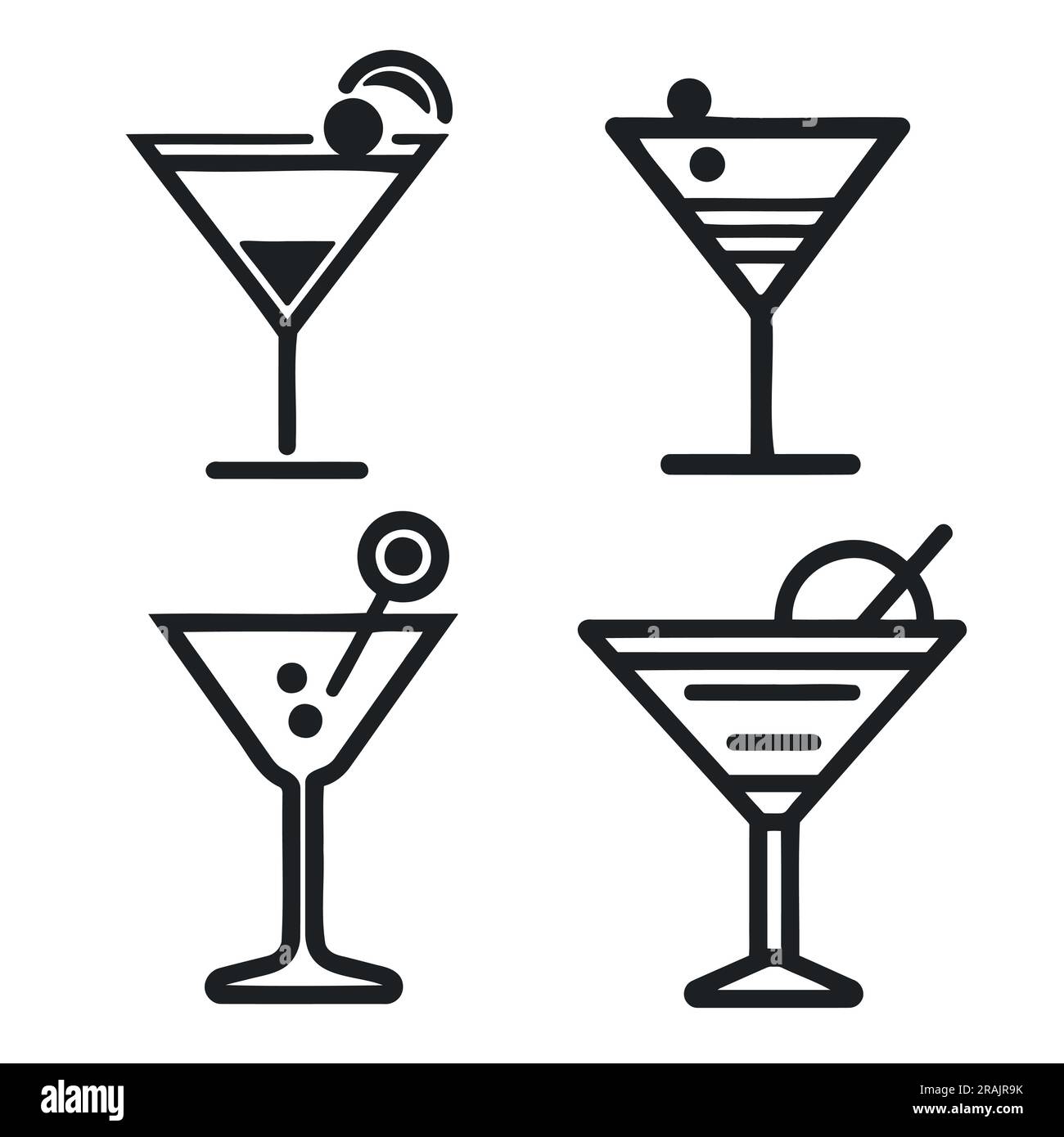 Ice cubes drinks cocktails Stock Vector Images - Alamy