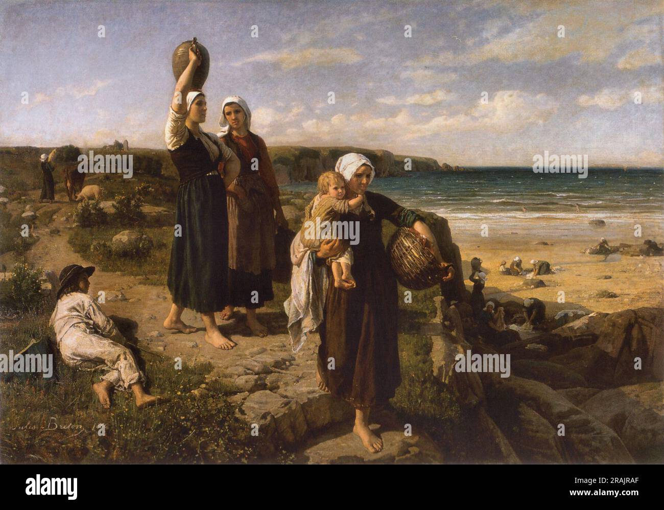 A Spring by the Sea 1866 by Jules Breton Stock Photo - Alamy