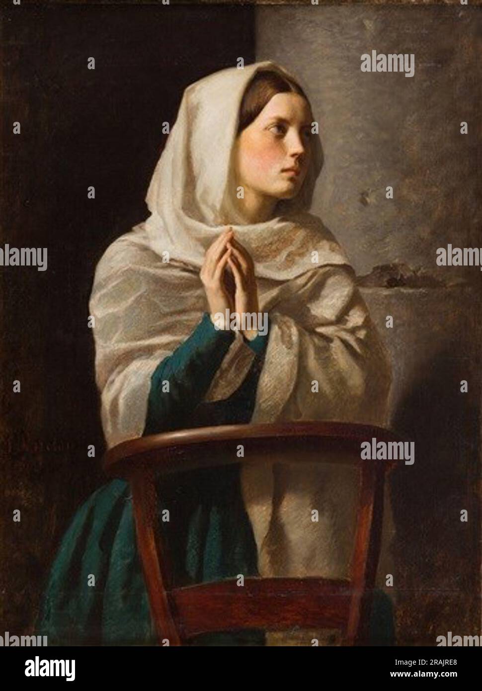 Woman praying in church hi-res stock photography and images - Alamy