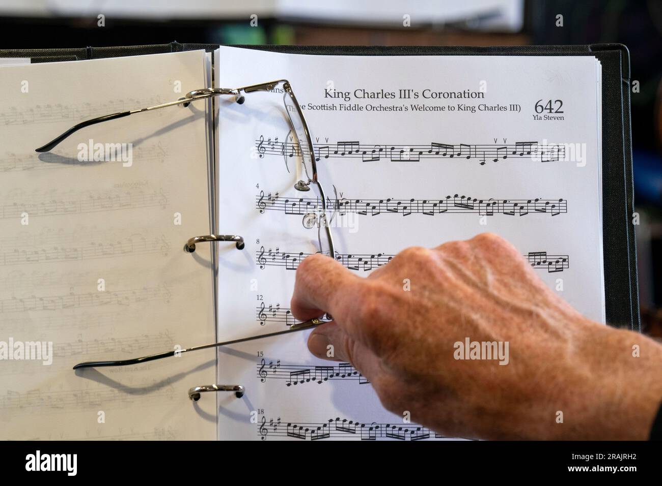 Sheet music showing the piece played by the Scottish Fiddle Orchestra ...
