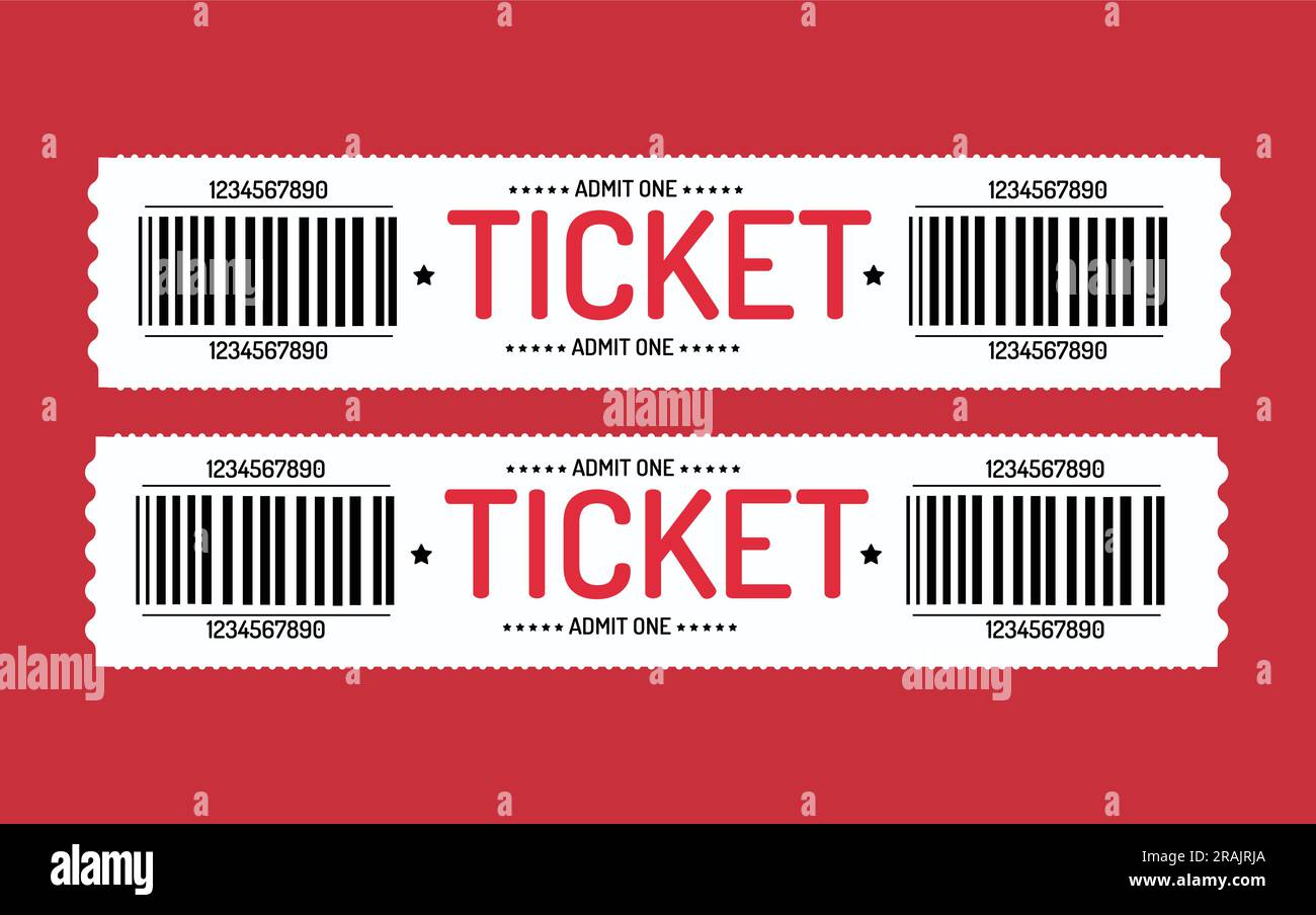 White Cinema tickets. movie, Park, or theatre coupons. Realistic vector ...