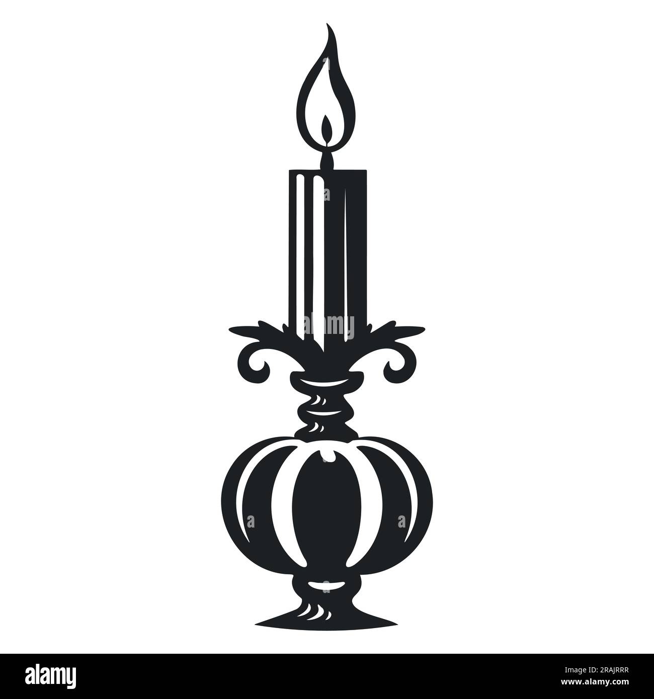 Candle vector illustration. Cartoon candle. Candle hand draw isolated ...