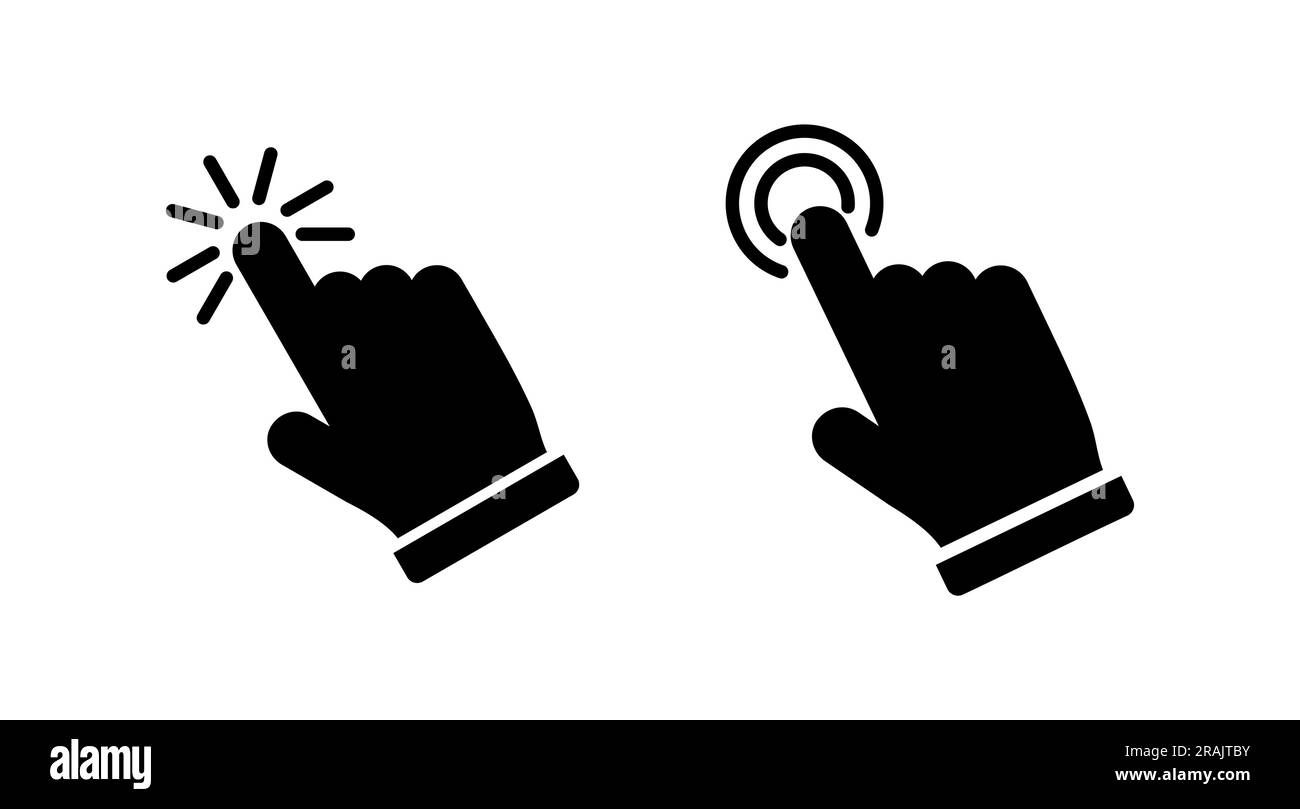 hand click icon vector. clicking finger icon. pointer icon Stock Vector ...