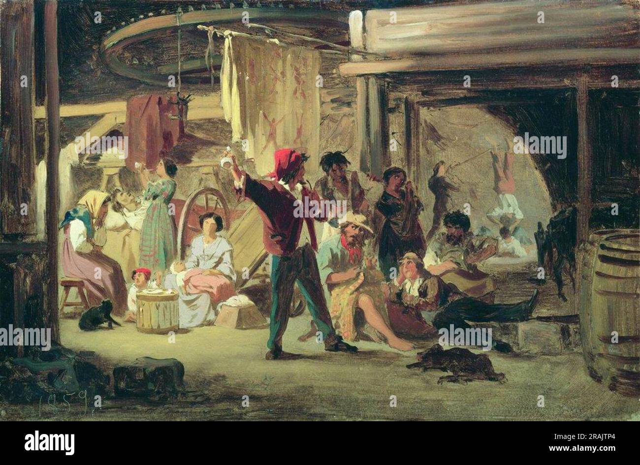 Backstage of the circus 1859 by Fyodor Bronnikov Stock Photo - Alamy