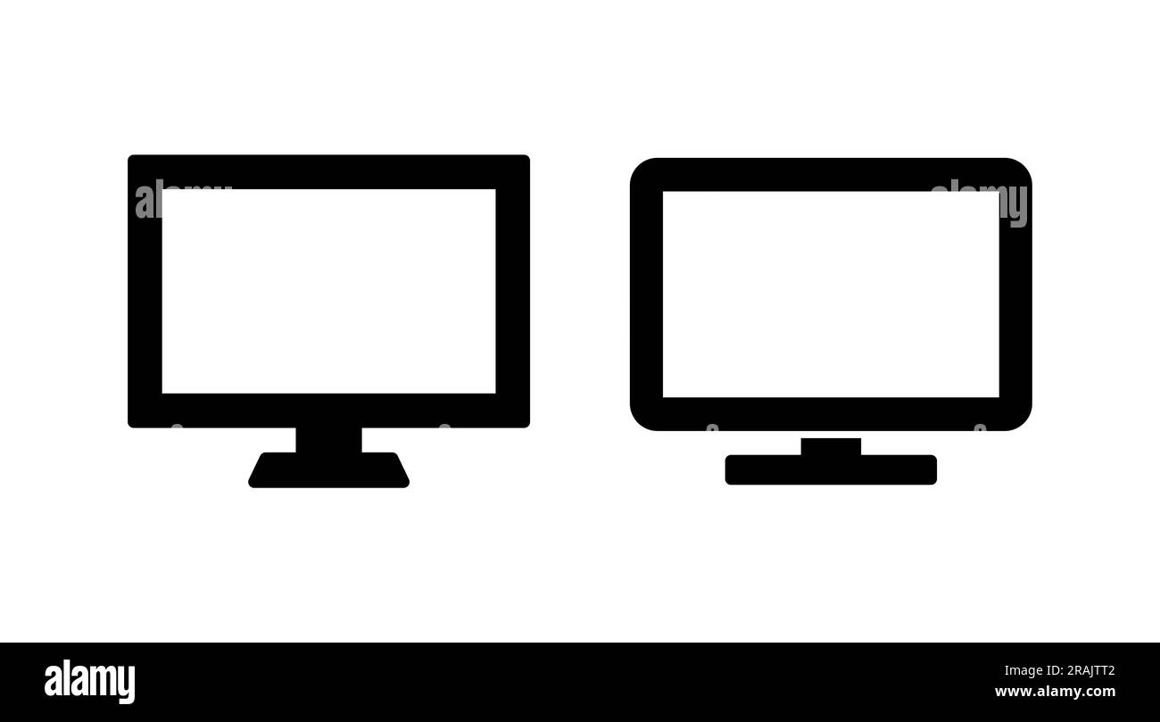 Computer icon vector. computer monitor icon Stock Vector Image & Art - Alamy