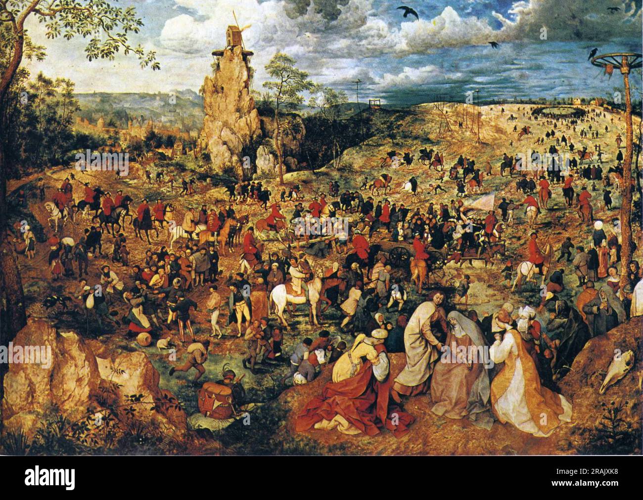 The Procession to Calvary 1564 by Pieter Bruegel the Elder Stock Photo ...