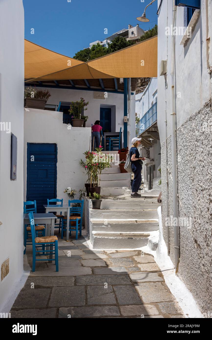 A Street in Kardiani Village, Tinos Stock Photo - Alamy
