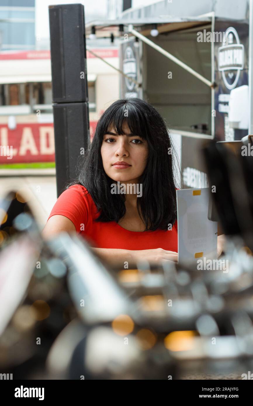 Sad woman counter hi-res stock photography and images - Alamy