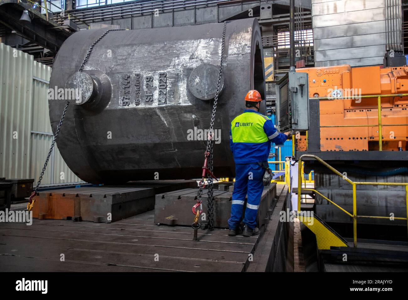 Ostrava, Czech Republic. 04th July, 2023. ***CAPTION CORRECTION*** Workers at the Liberty ...