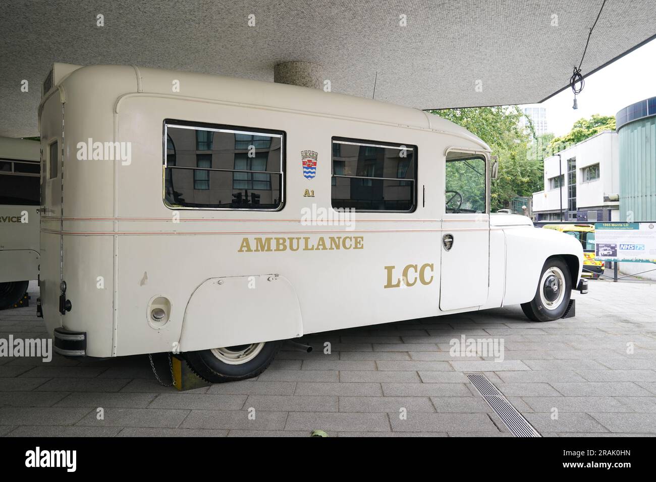 A 1948 Daimler ambulance is installed at the front of the London ...