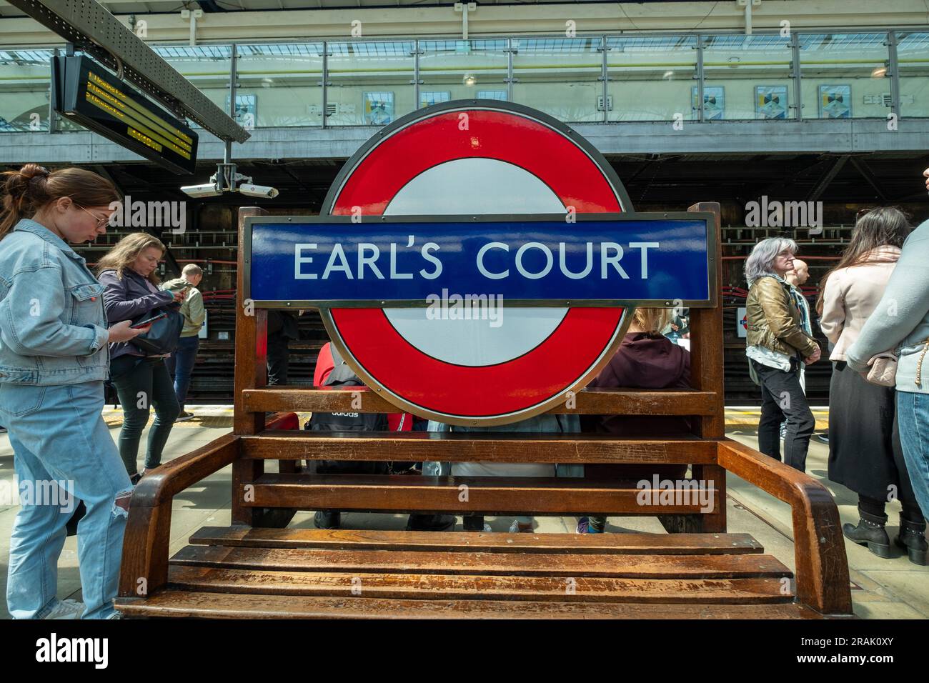 London- June 2023: Passengers waiting for a London Underground train at ...