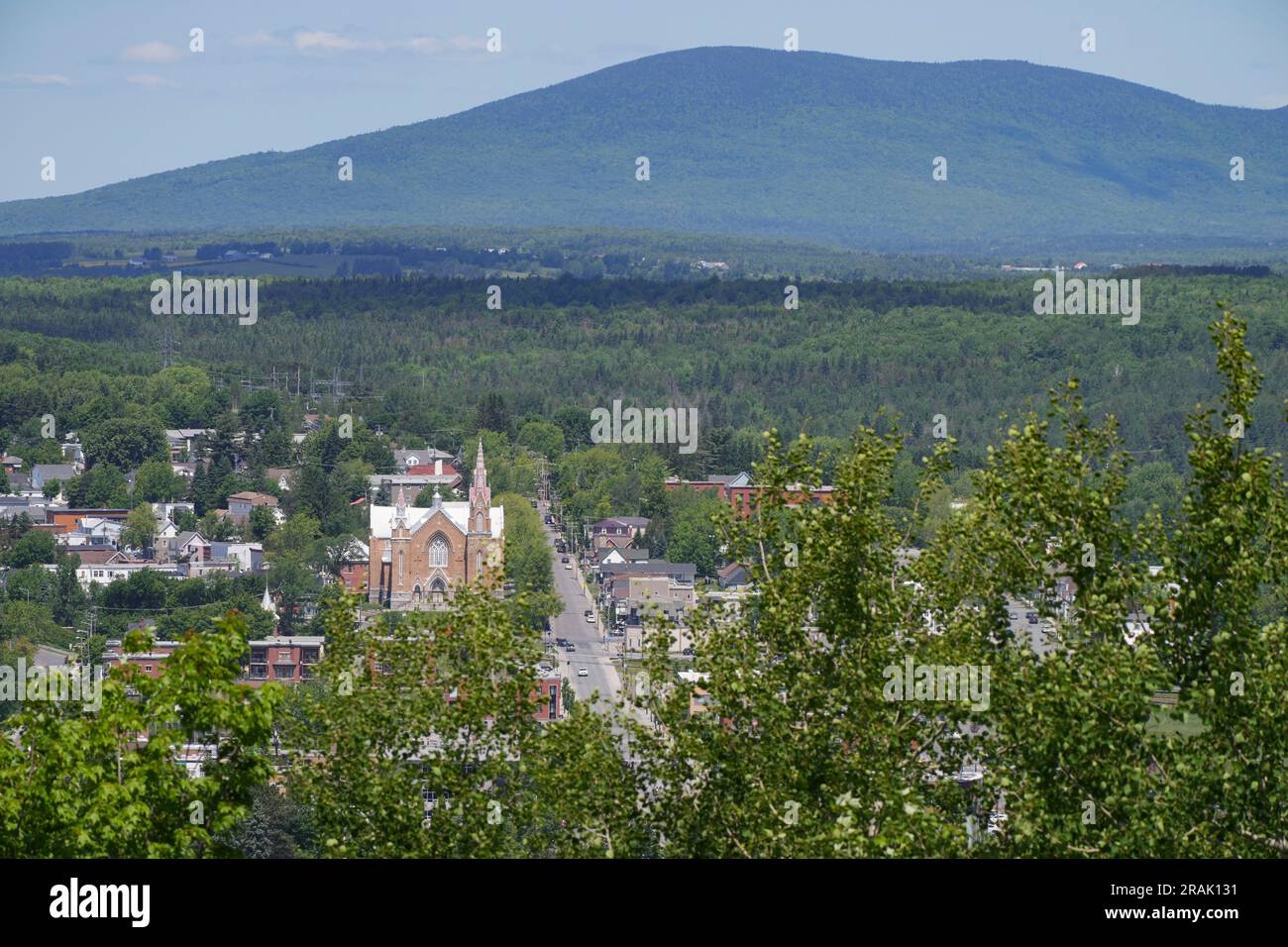 Lac Megantic, Canada. 22nd June, 2023. Downtown Lac Megantic, Que. is ...